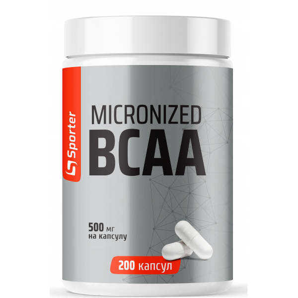 Амінокислоти ВСАА 500 мг на капсулу, Sporter, Micronized BCAA 2:1:1 - 200 капс - купити в Києві ...